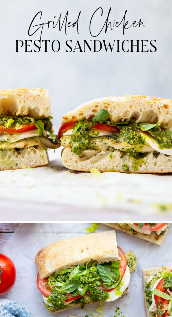 Grilled Chicken Pesto Sandwiches