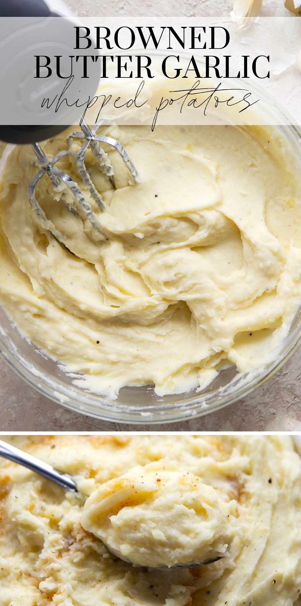 Browned Butter Garlic Whipped Potatoes