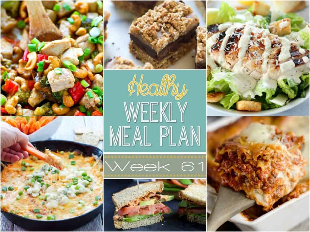 Healthy Weekly Meal Plan Week 61
