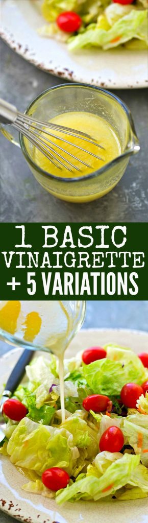 1 Basic Salad Vinaigrette + 5 Variations