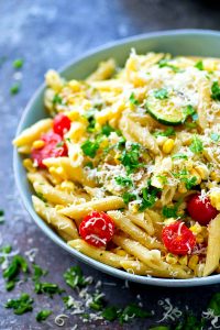Grilled Summer Vegetable Pasta Primavera - Whole and Heavenly Oven