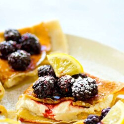 Blackberry Lemon Cream Cheese Crepes