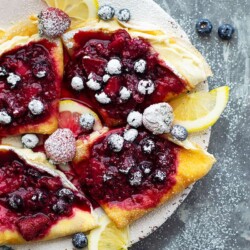 Mixed Berry Cream Cheese Crepes