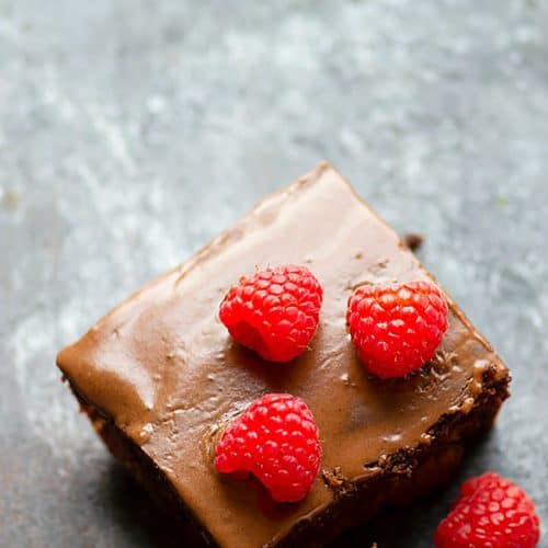 Dark Chocolate Raspberry Sheet Cake