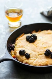 Brandy Peach Blackberry Cobbler