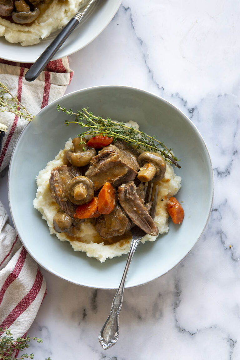 Guinness Pot Roast with Browned Butter Mashed Potatoes