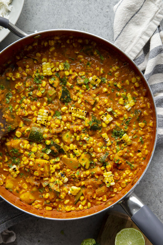 Charred Sweet Corn Zucchini Curry
