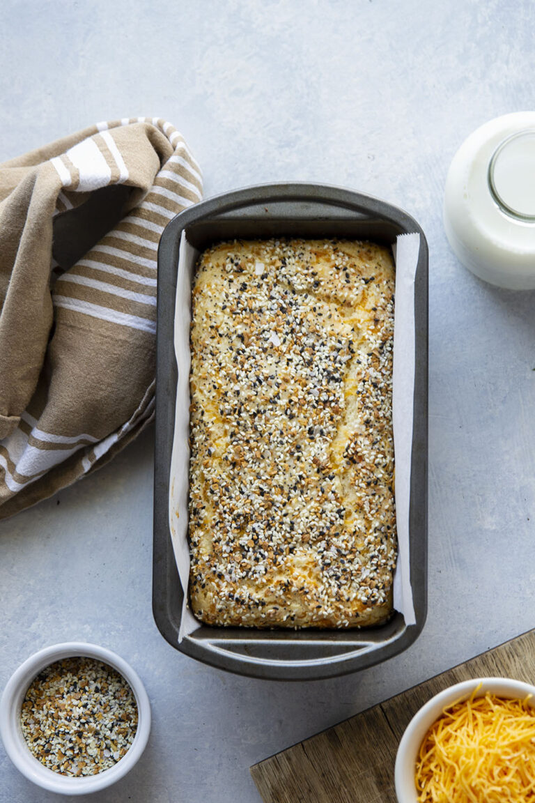 Cheesy Everything Bagel Quick Bread