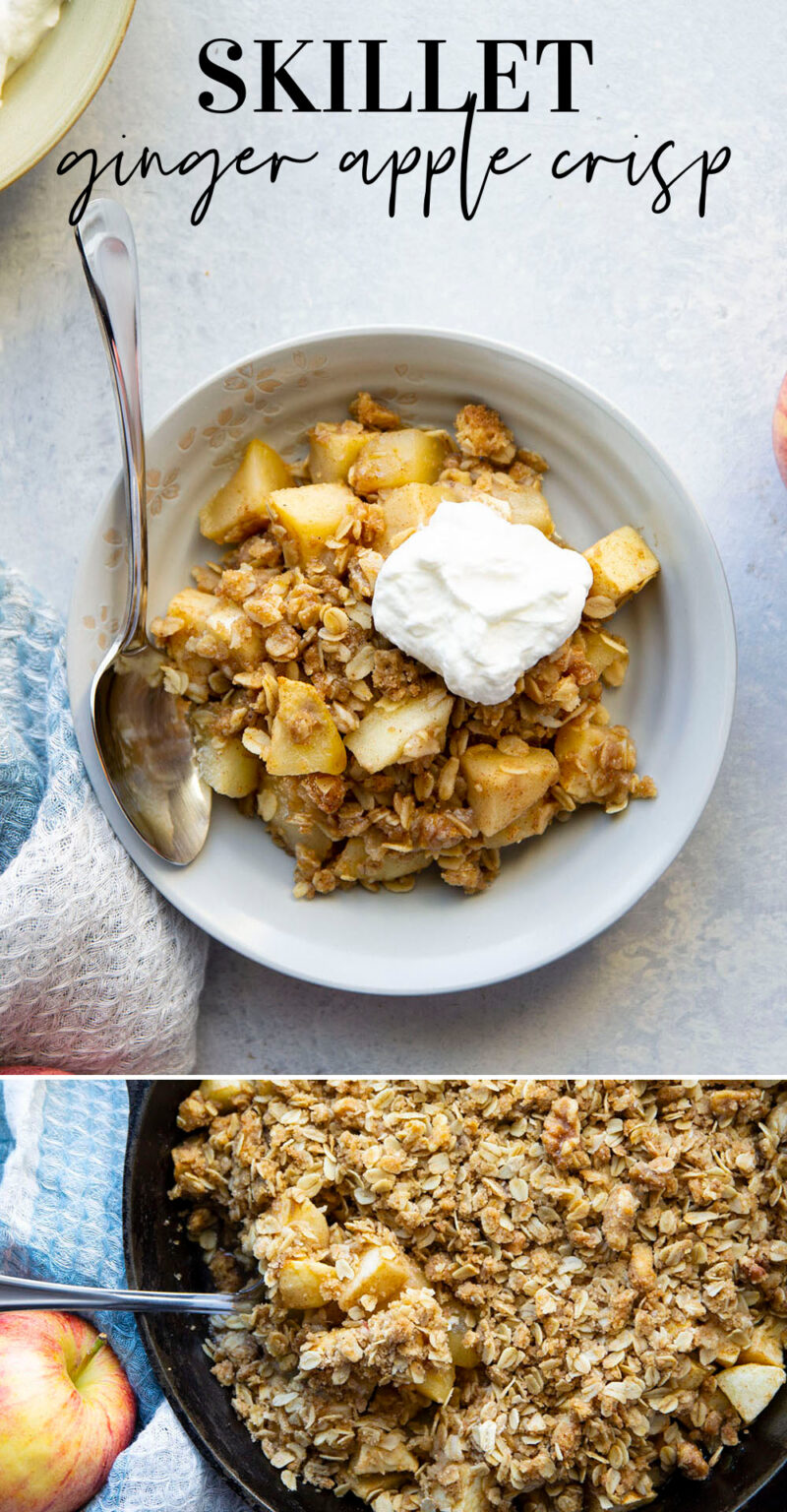 Skillet Ginger Apple Crisp