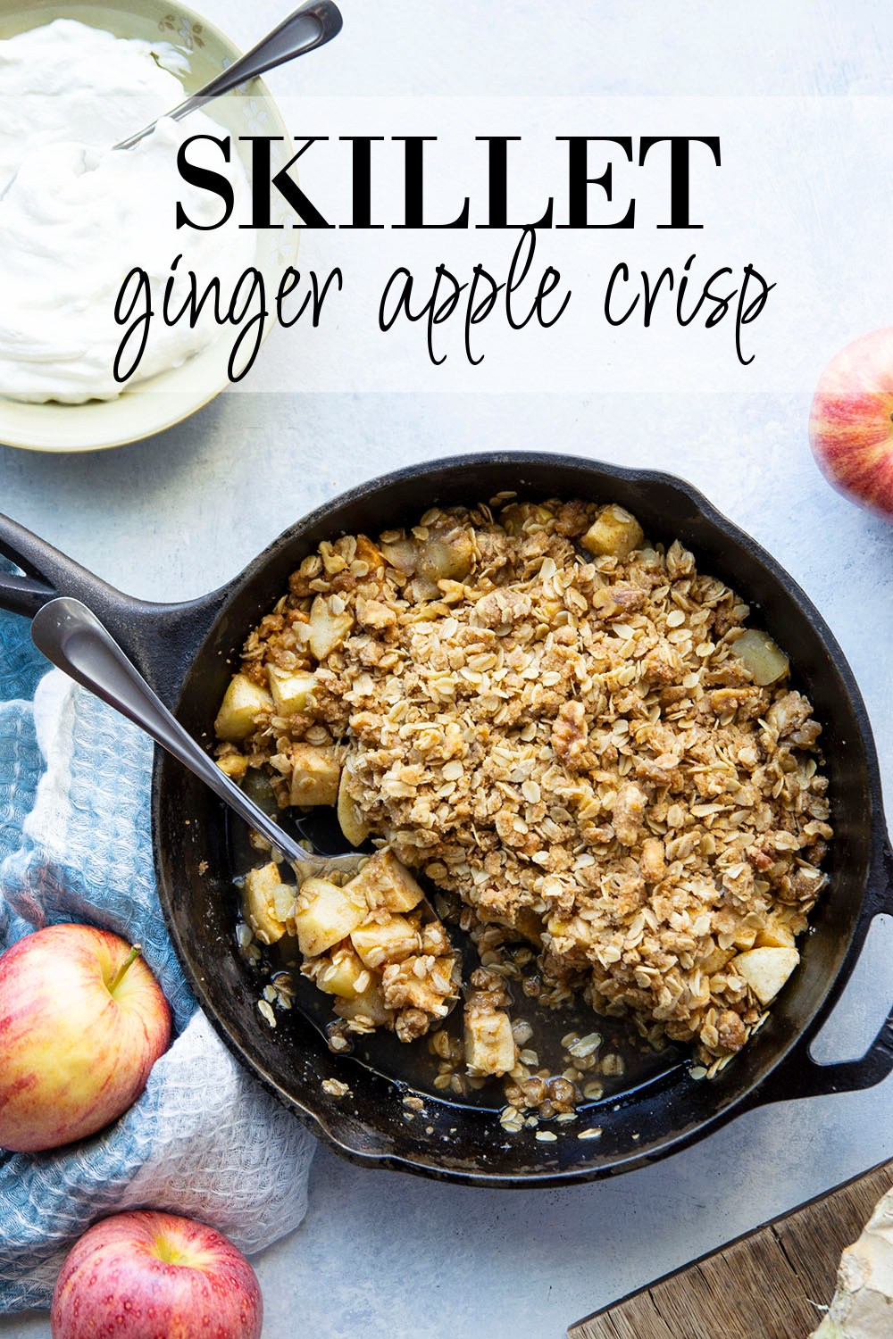 Skillet Ginger Apple Crisp