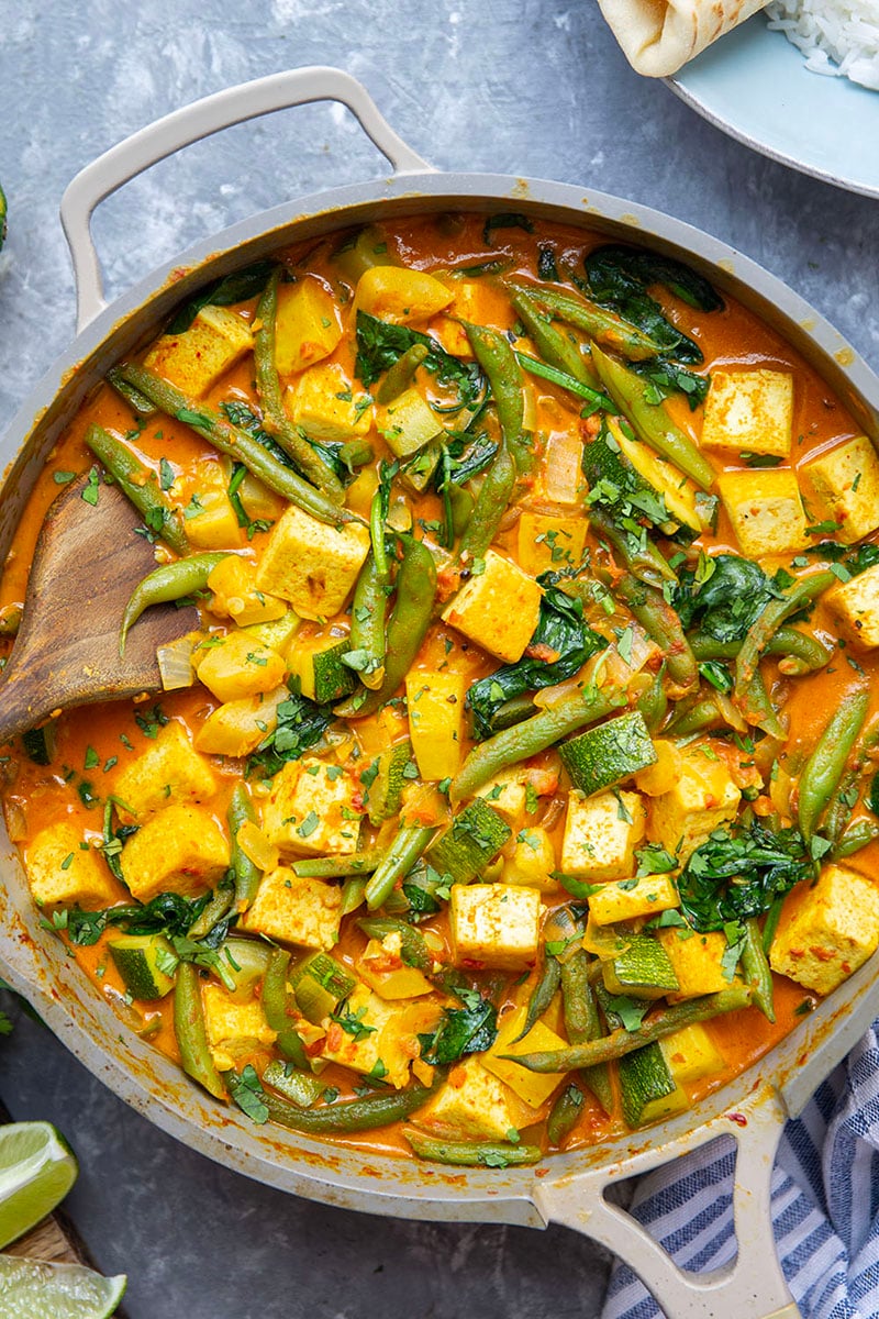 Tofu Red Curry with Summer Vegetables