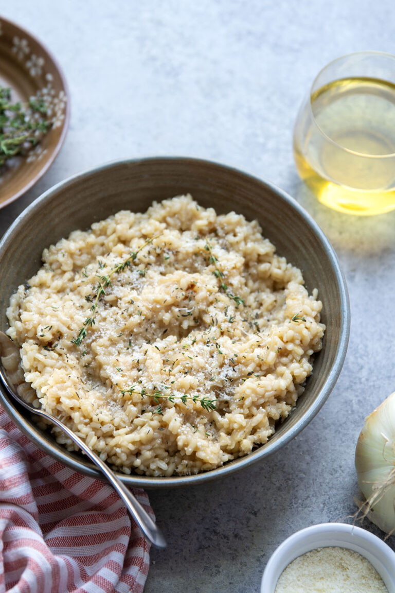 Caramelized Onion Apple Cider Risotto