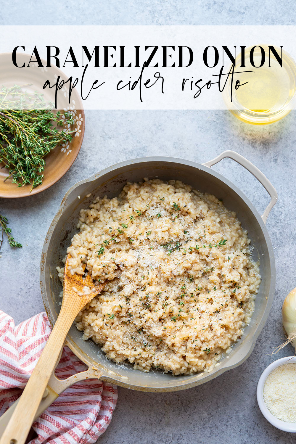 Caramelized Onion Apple Cider Risotto