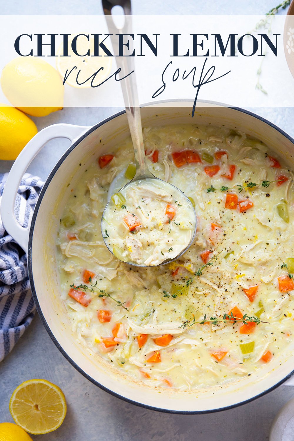 Creamy Chicken Lemon Rice Soup