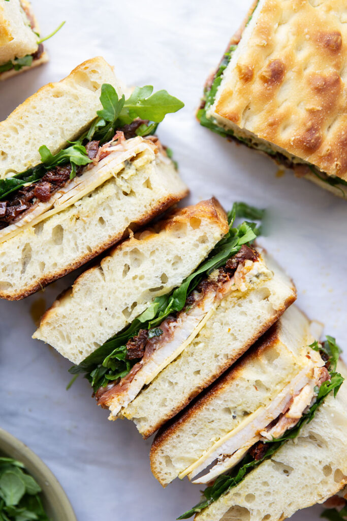 Sun-Dried Tomato Turkey Focaccia Sandwich
