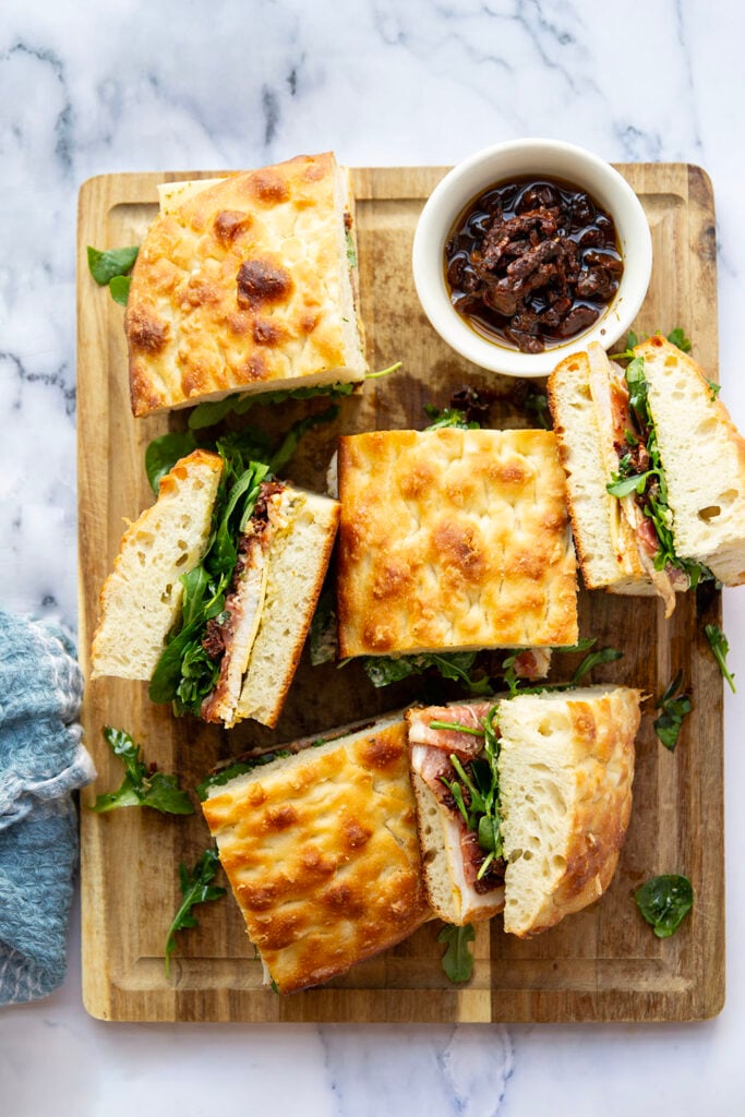 Sun-Dried Tomato Turkey Focaccia Sandwich