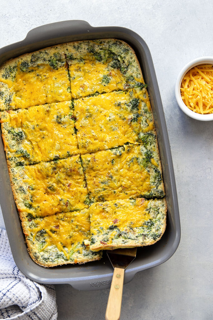 Cheddar Broccoli Egg Bake