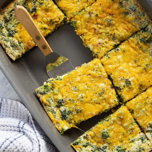 Cheddar Broccoli Egg Bake