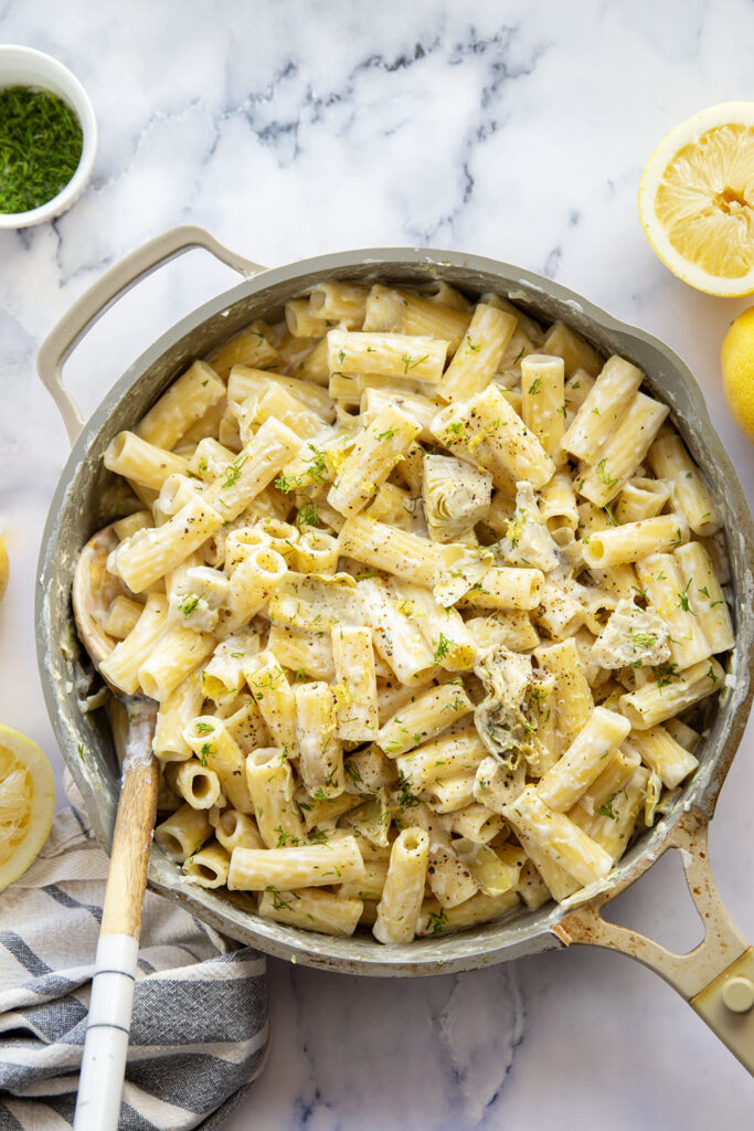 Artichoke Lemon Ricotta Pasta
