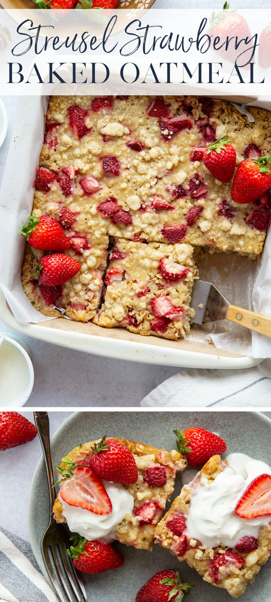 Streusel Strawberry Baked Oatmeal