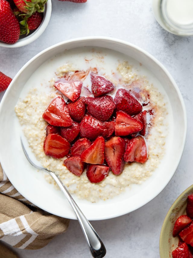 Strawberry Steel-Cut Oats - Whole and Heavenly Oven