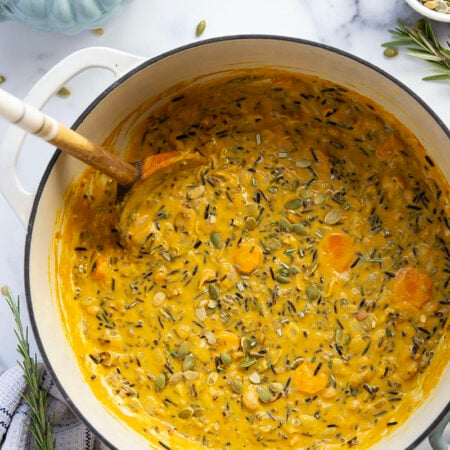 Creamy Pumpkin Wild Rice Soup