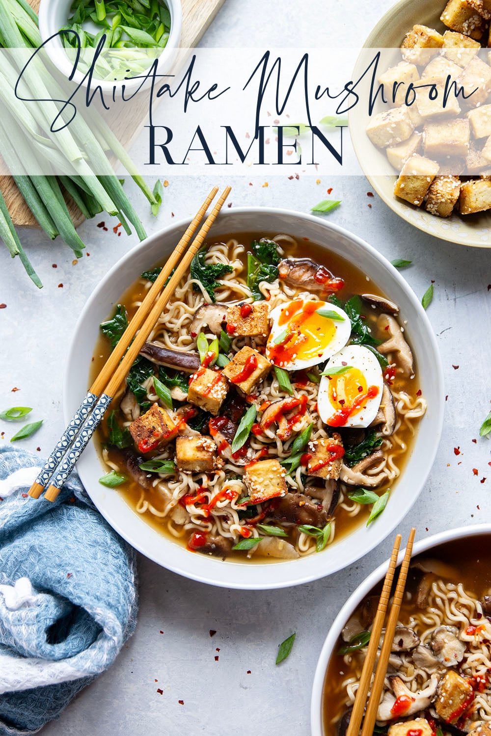 Shiitake Mushroom Ramen with Crispy Sesame Tofu