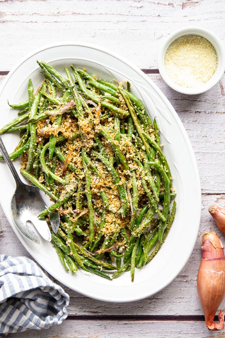 Browned Butter Green Beans with Garlic Breadcrumbs