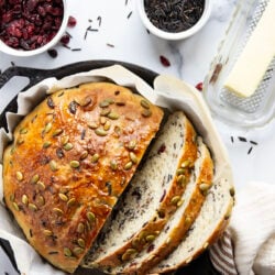 No-Knead Cranberry Wild Rice Bread