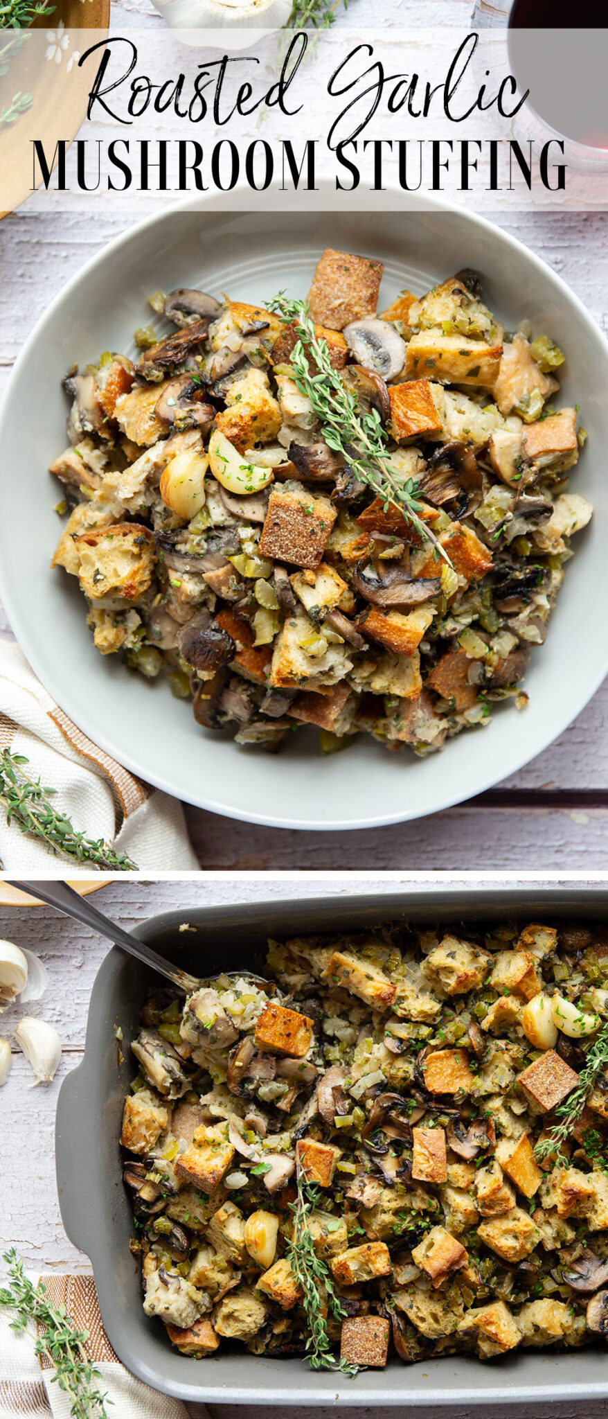Roasted Garlic Mushroom Stuffing