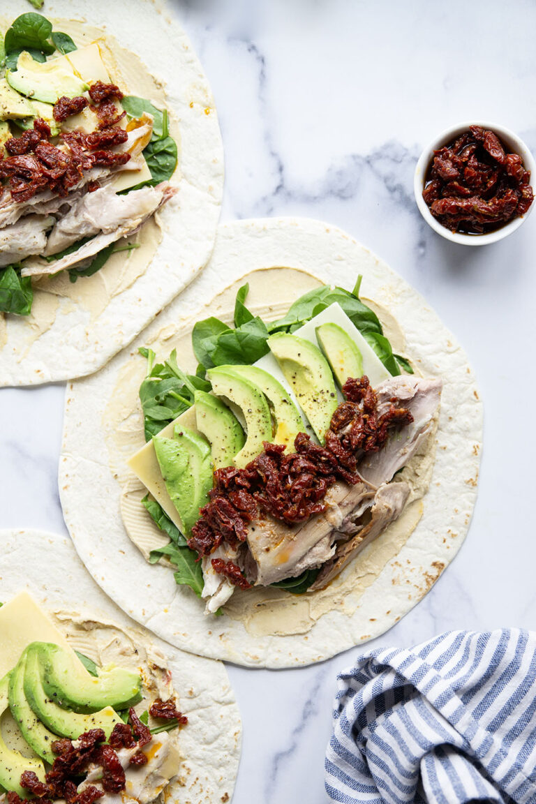 Turkey Hummus Wrap with Sun-Dried Tomatoes