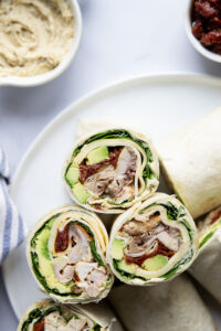 Turkey Hummus Wrap with Sun-Dried Tomatoes