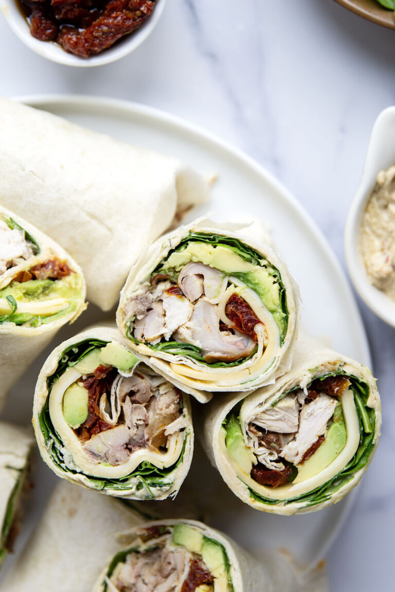 Turkey Hummus Wrap with Sun-Dried Tomatoes