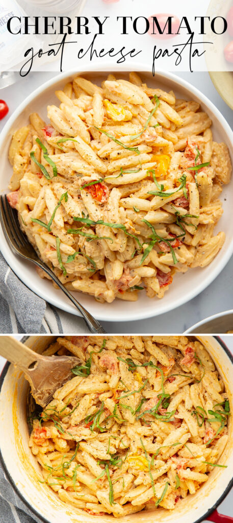 Cherry Tomato Goat Cheese Pasta