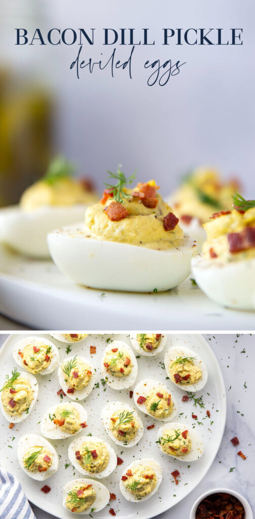 Bacon Dill Pickle Deviled Eggs