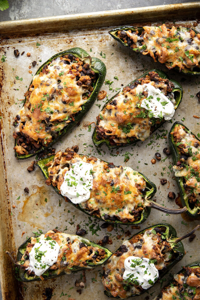 Chipotle Chicken Stuffed Poblano Peppers