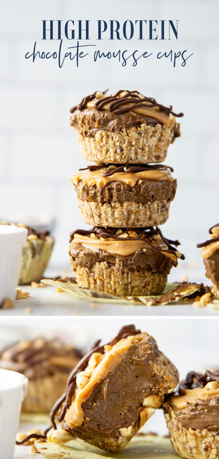 High Protein Frozen Chocolate Mousse Cups