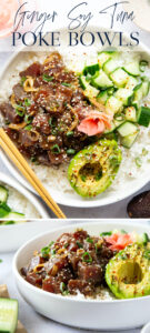 Ginger Soy Ahi Tuna Poke Bowls - Whole and Heavenly Oven