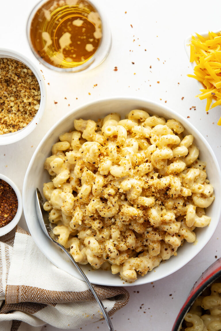 Beer Cheese Mac and Cheese with Spicy Breadcrumbs