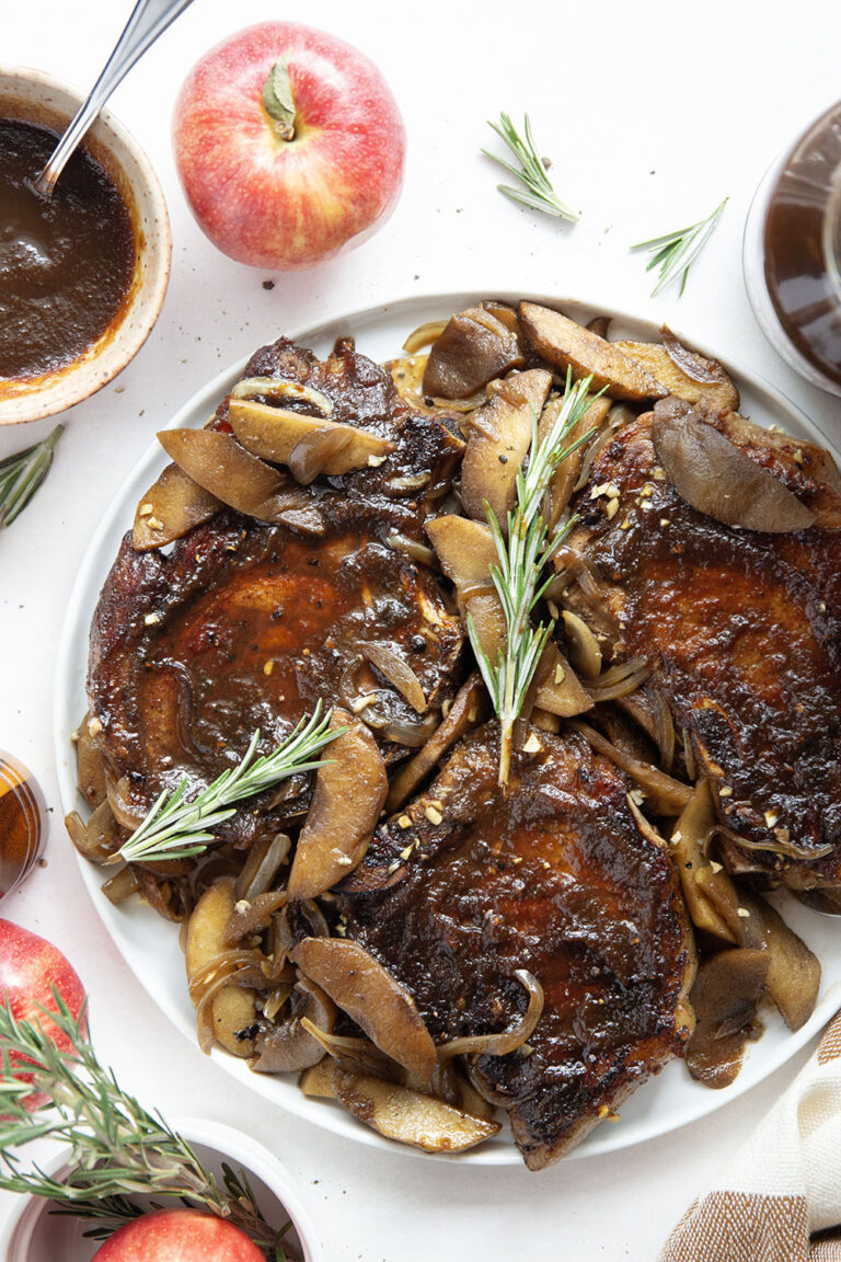 Glazed Apple Butter Pork Chops