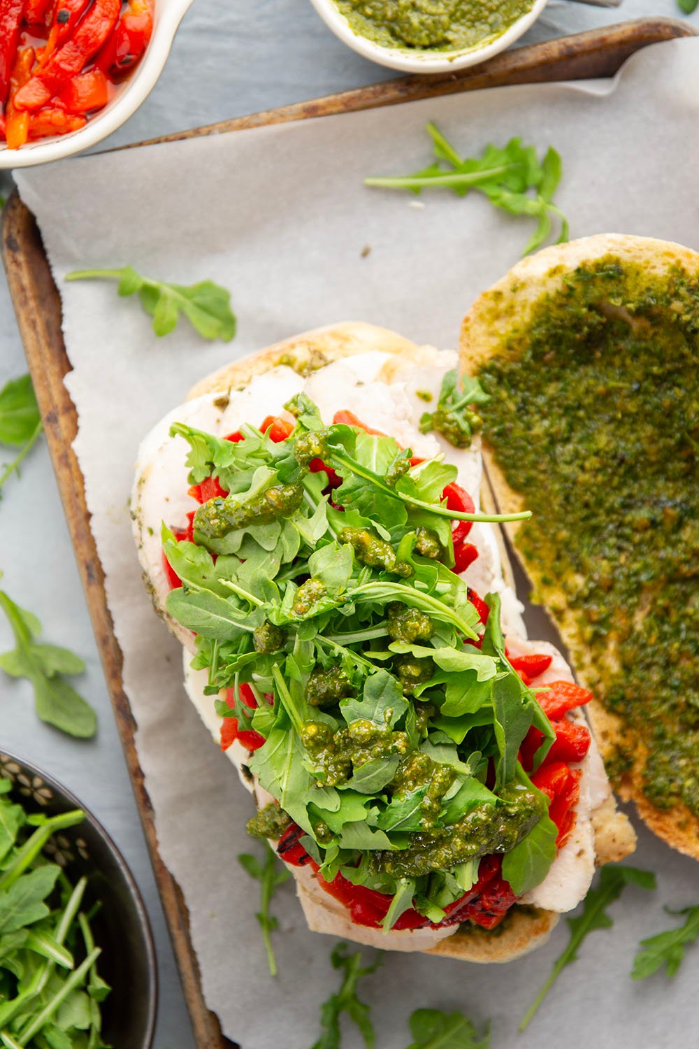 Mozzarella Turkey Pesto Sandwich